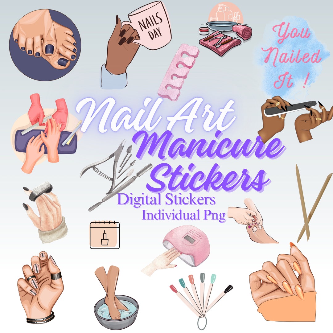 Manicure Clipart Nail Art Stickers Nail Polish Nail Tools Stickers Nail ...