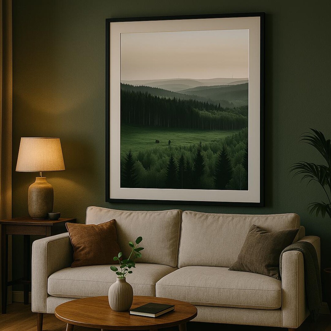 Green Forest Wall Art Rolled Poster Print, Part of a 5 Set Collection ...