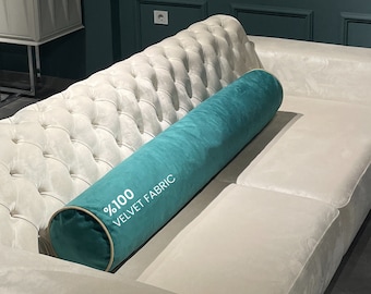 Personalized Velvet Pillow Covers With Piping, Smooth Bolster Pillow ...