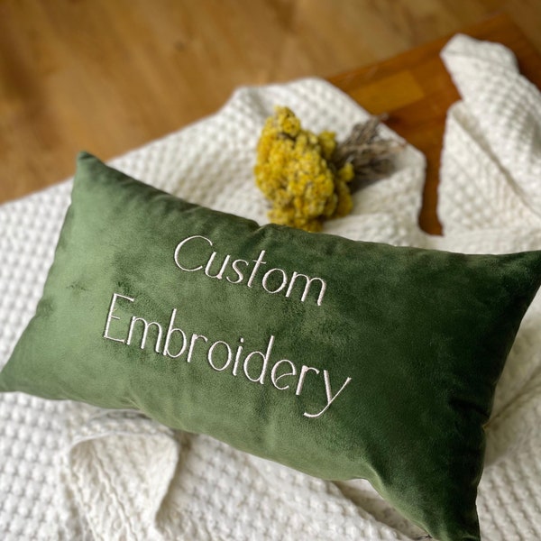 Embroidered Pillows - Etsy