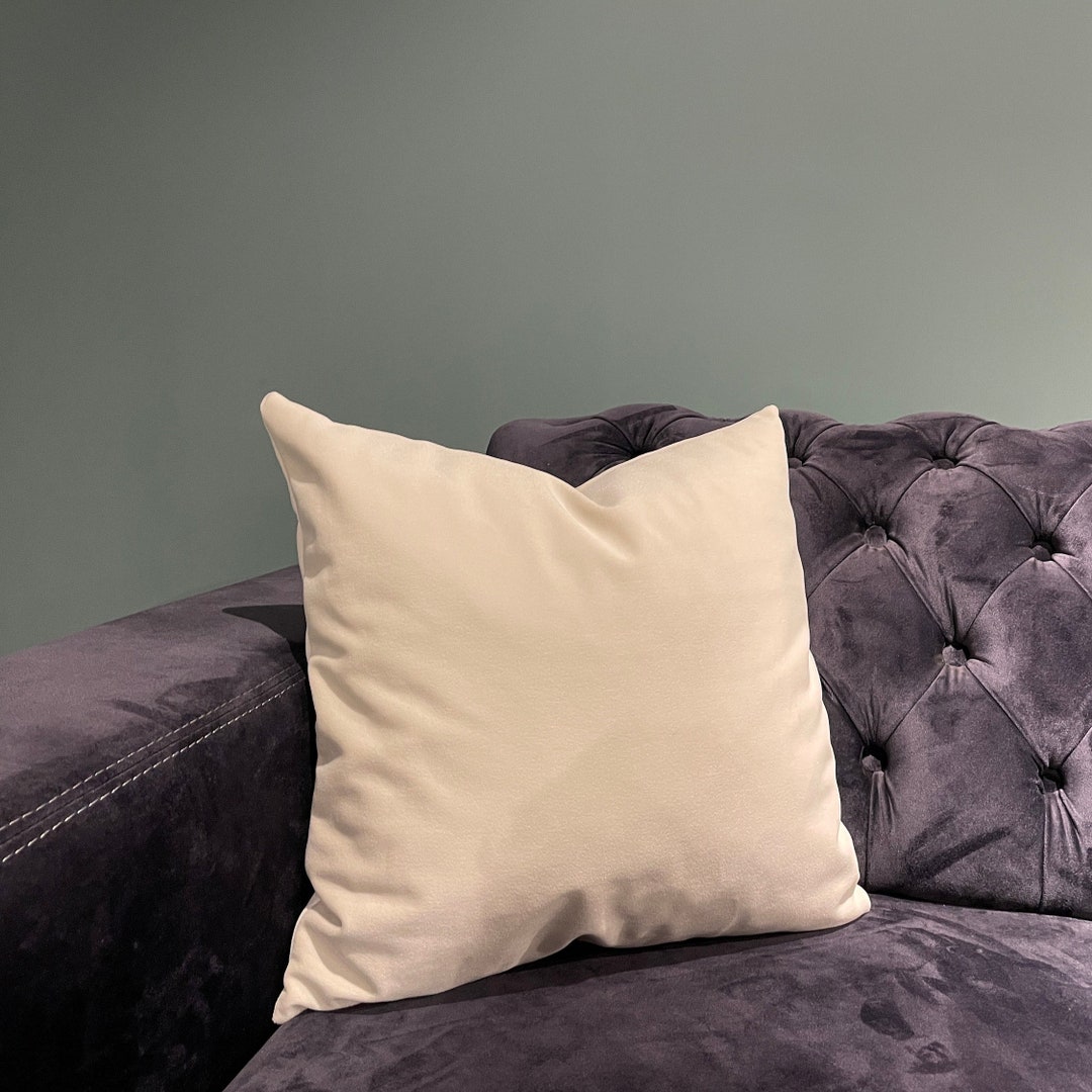 Luxury Cream Velvet Pillow Covers, Custom Made Cream Velvet Pillow ...
