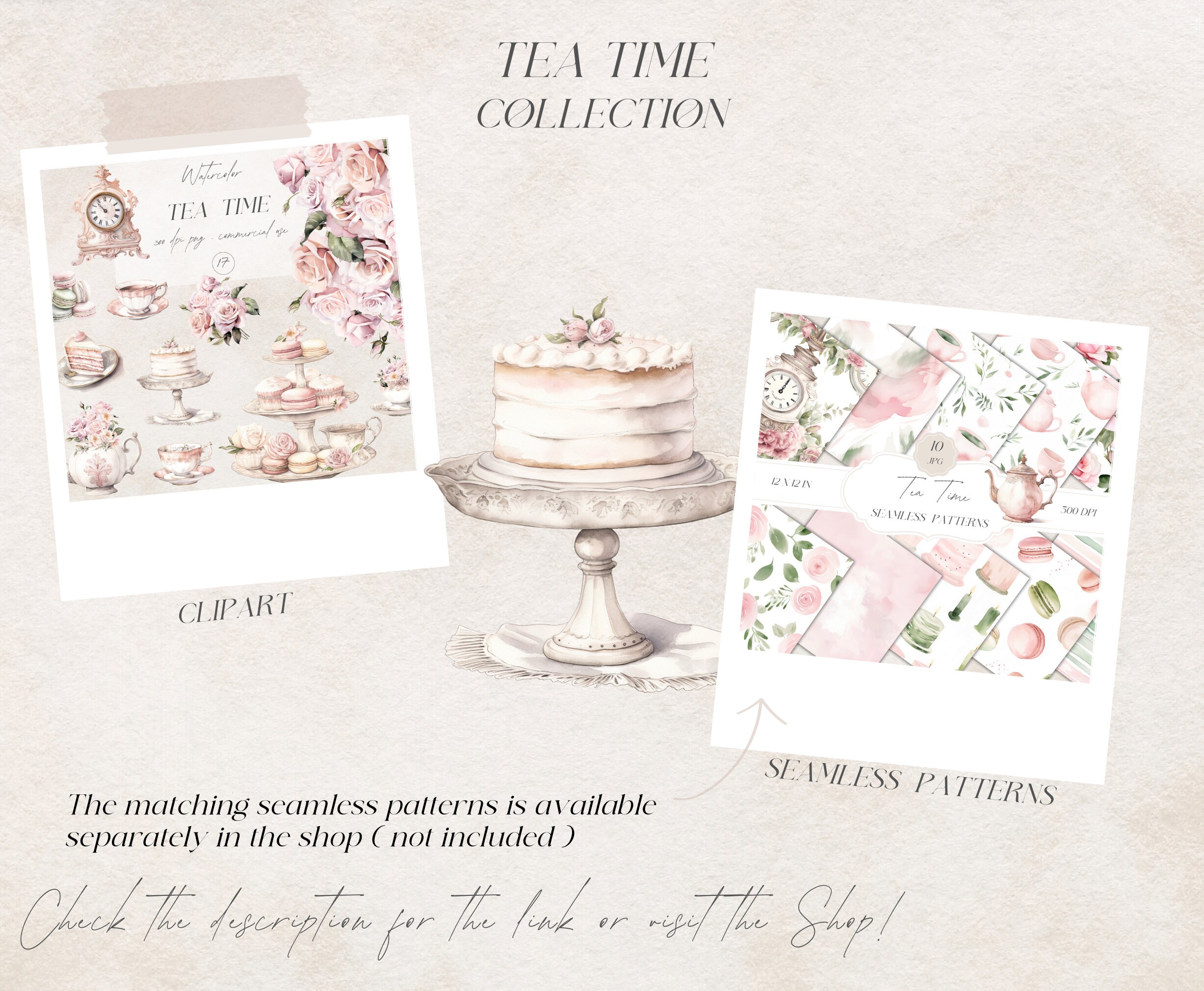 Watercolor Tea Time Clipart Bundle, Tea Party Clipart, Watercolor ...