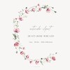 Watercolor Rose Gold Frame Clipart: Pink Floral Wreath (digital ...