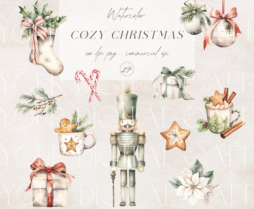 Christmas Watercolor Clipart Watercolor Christmas Clipart Png ...