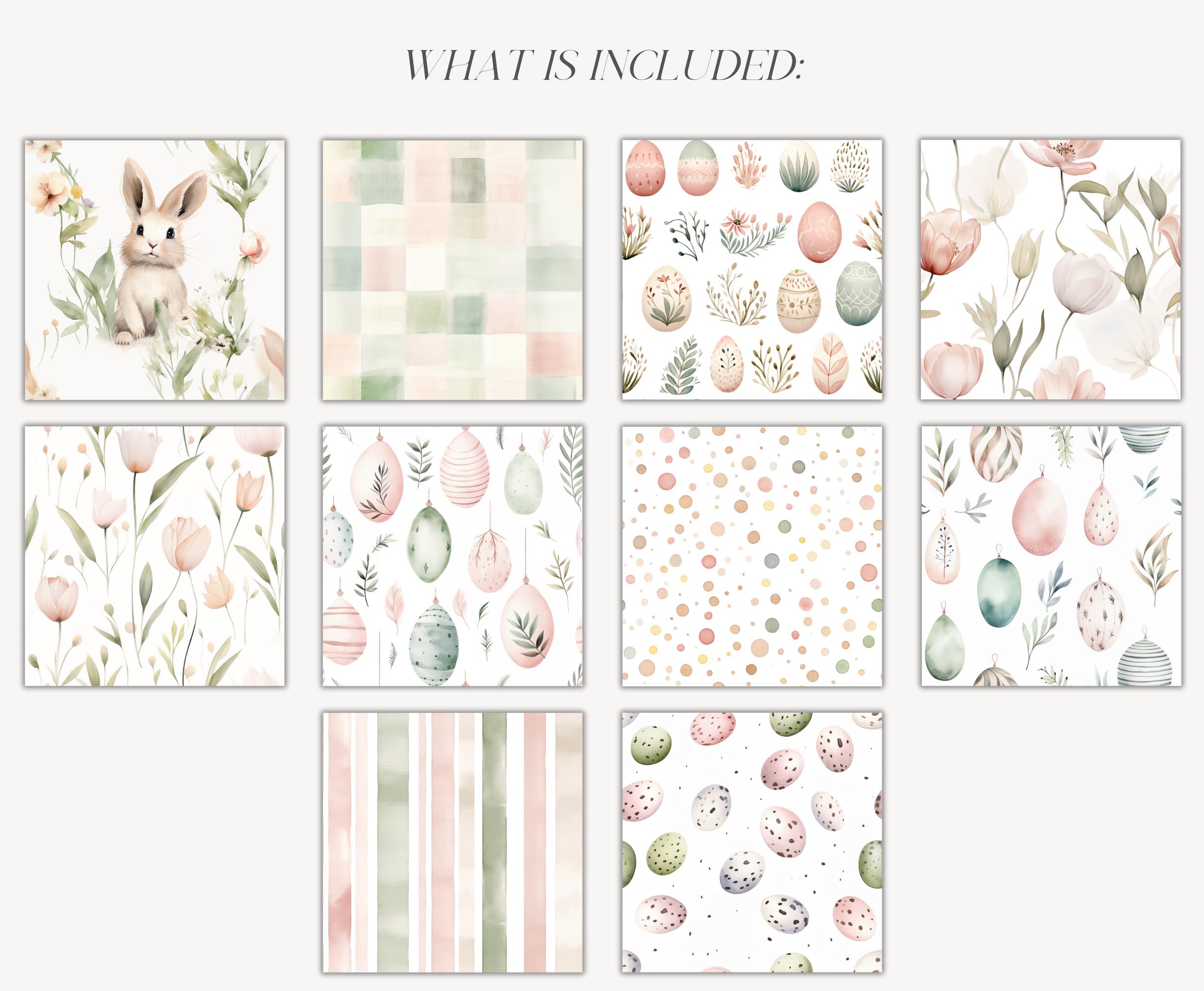 Happy Easter Seamless Paper: Spring Patterns, Pastel Background ...