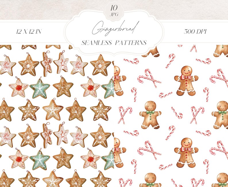 Christmas Gingerbread Seamless Paper: Holiday Patterns, Scrapbook Paper ...