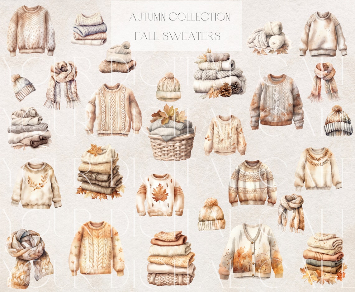 Autumn Clipart Bundle Fall Clipart Bundle Watercolor Bundle-fall ...