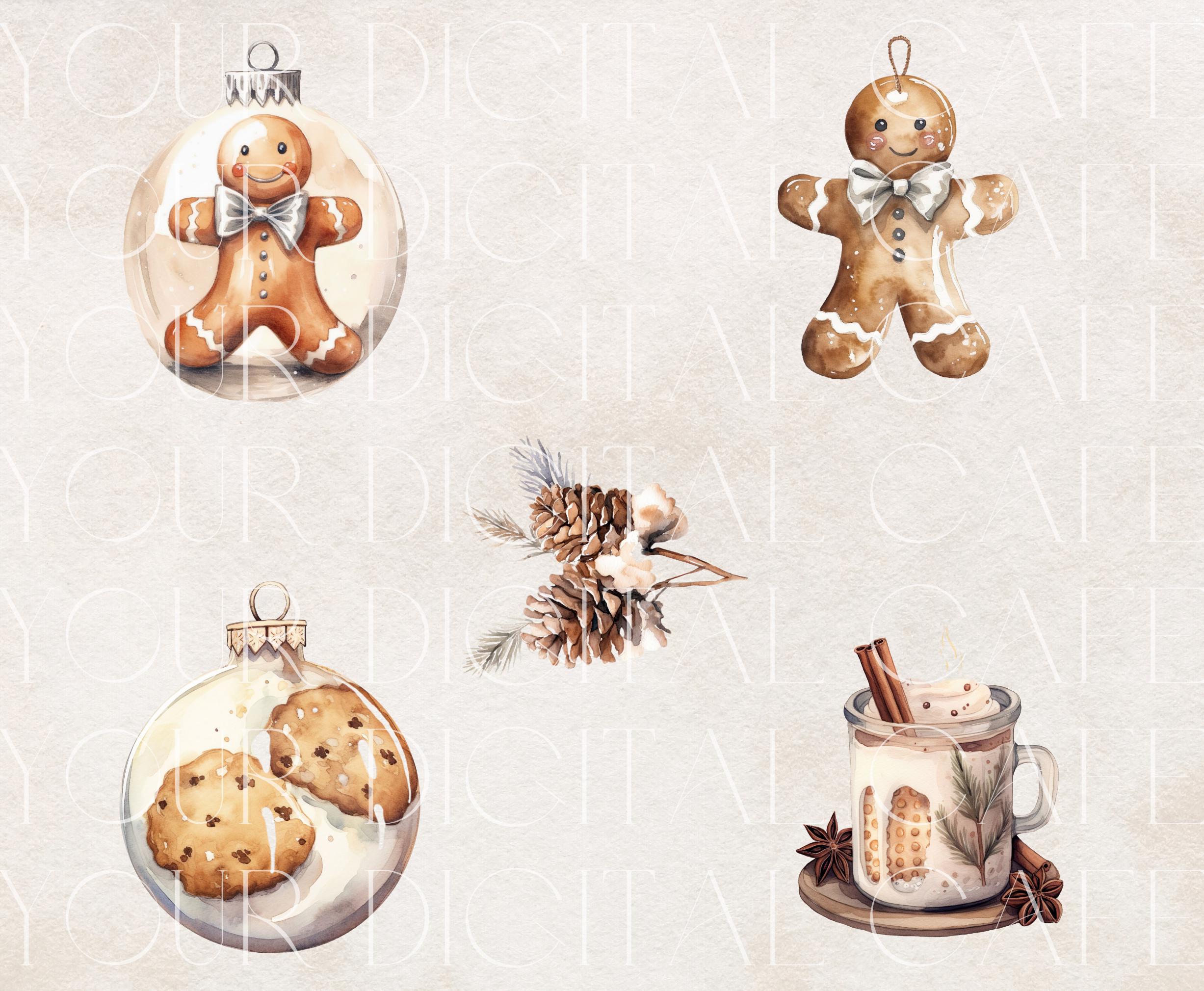 Christmas Decor Set Clipart Bundle, Christmas Glass Baubles PNG ...