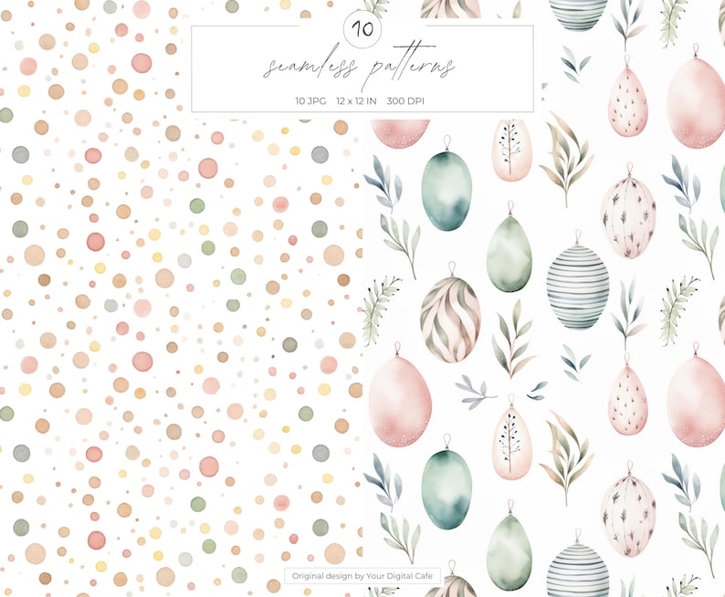 Happy Easter Seamless Paper: Spring Patterns, Pastel Background ...