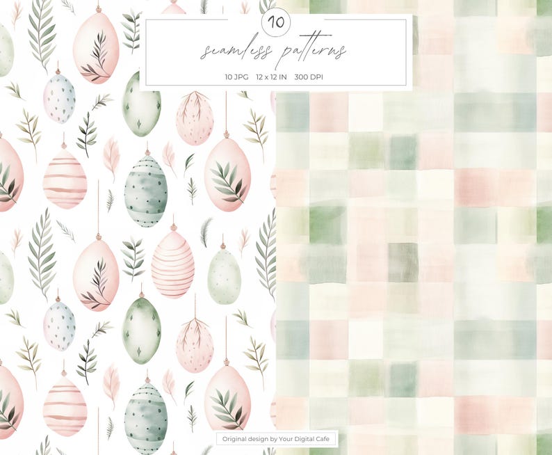 Happy Easter Seamless Paper: Spring Patterns, Pastel Background ...