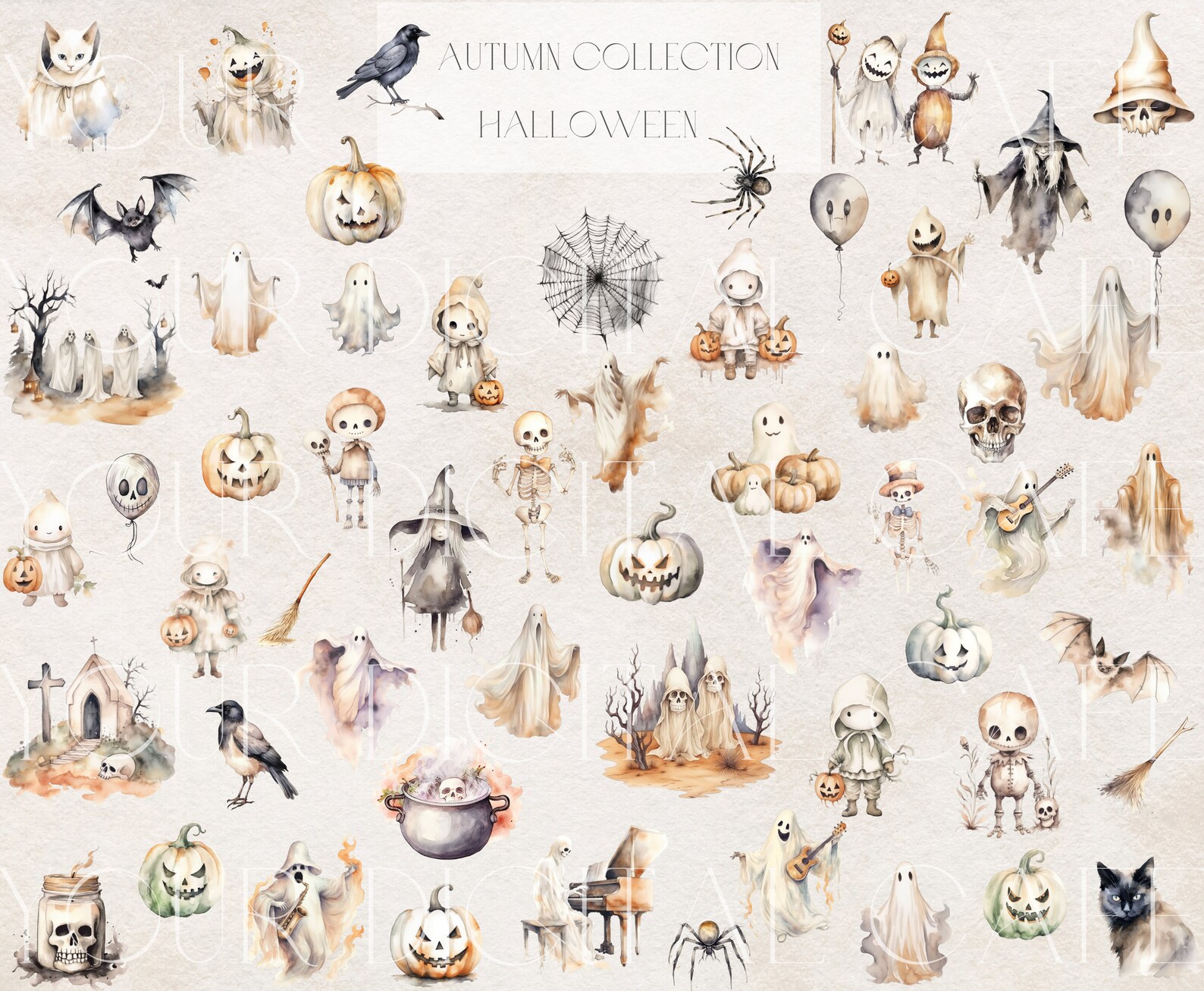 Autumn Clipart Bundle Fall Clipart Bundle Watercolor Bundle-fall ...