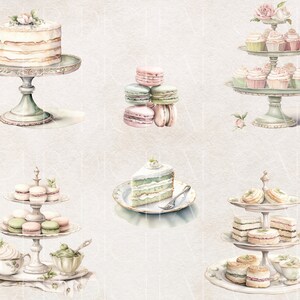 Watercolor Tea Time Clipart Bundle, Tea Party Clipart, Watercolor ...