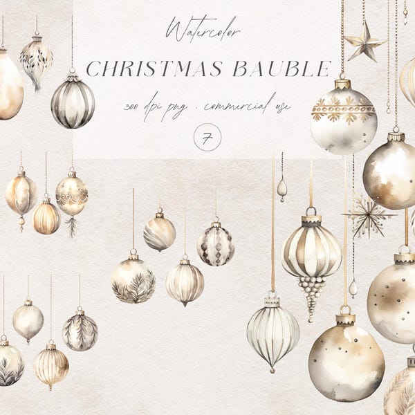 Christmas Bauble Clipart - Etsy UK