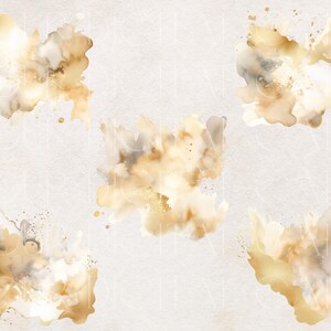 Neutral Splatter Clipart Bundle, Watercolor Splash Clip Art, Paint ...
