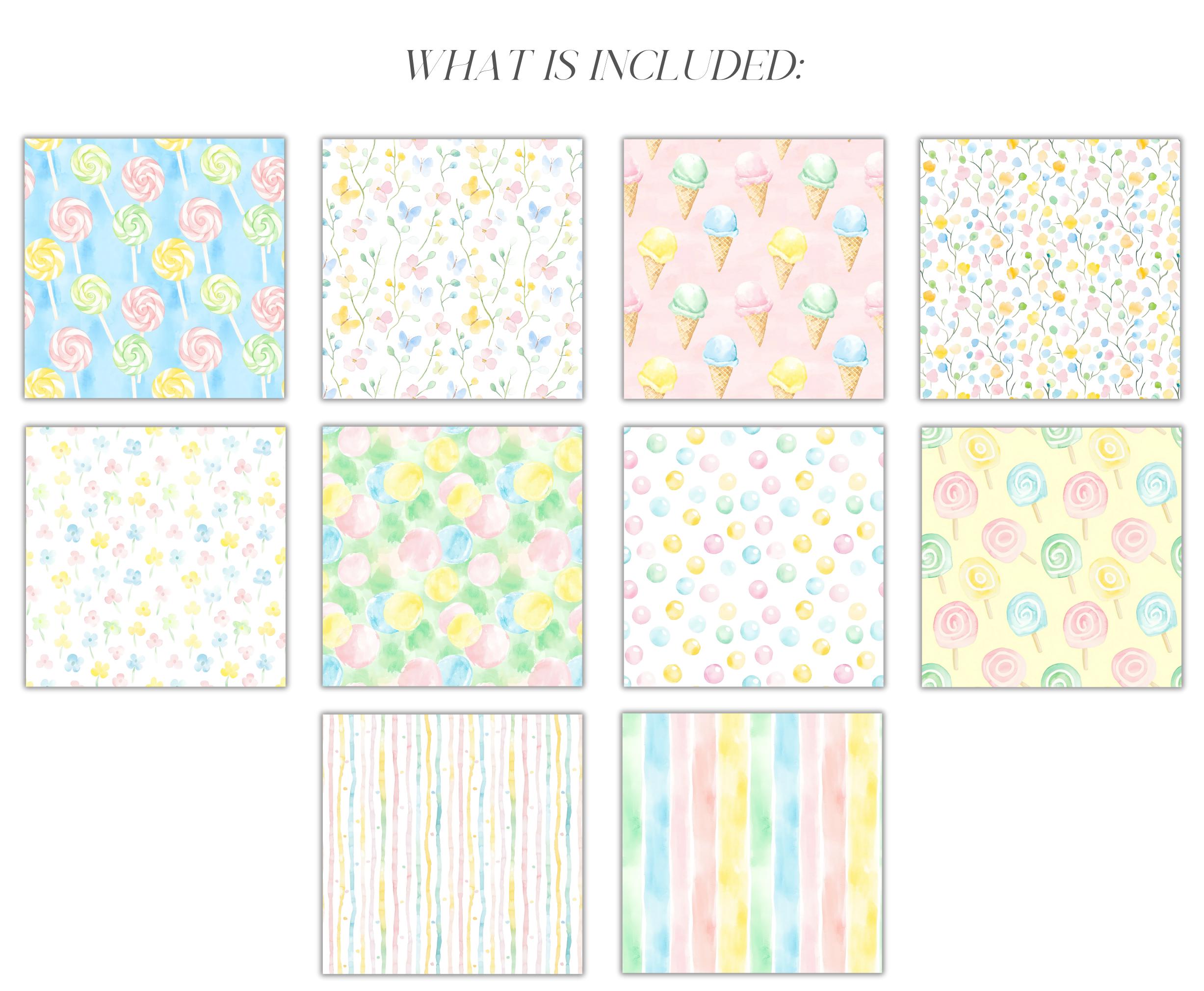 Pastel Seamless Paper: Spring Background, Summer Patterns, Scrapbook ...