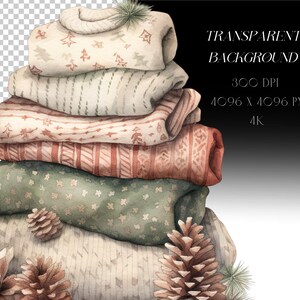 Watercolor Christmas Sweater Clipart, Cute Christmas Jumper Png, Ugly ...