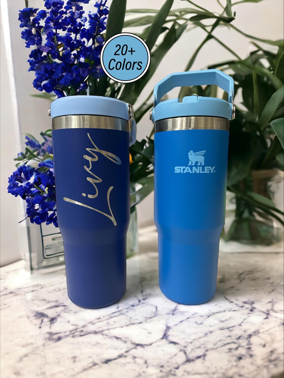 Personalized Engraving on Stanley Iceflow Flip Straw 20oz 30oz 40oz ...