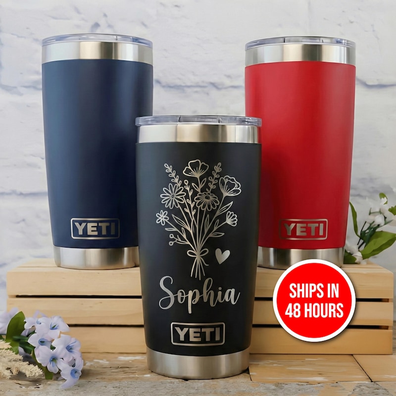 Custom Laser Engraving Yeti - Etsy