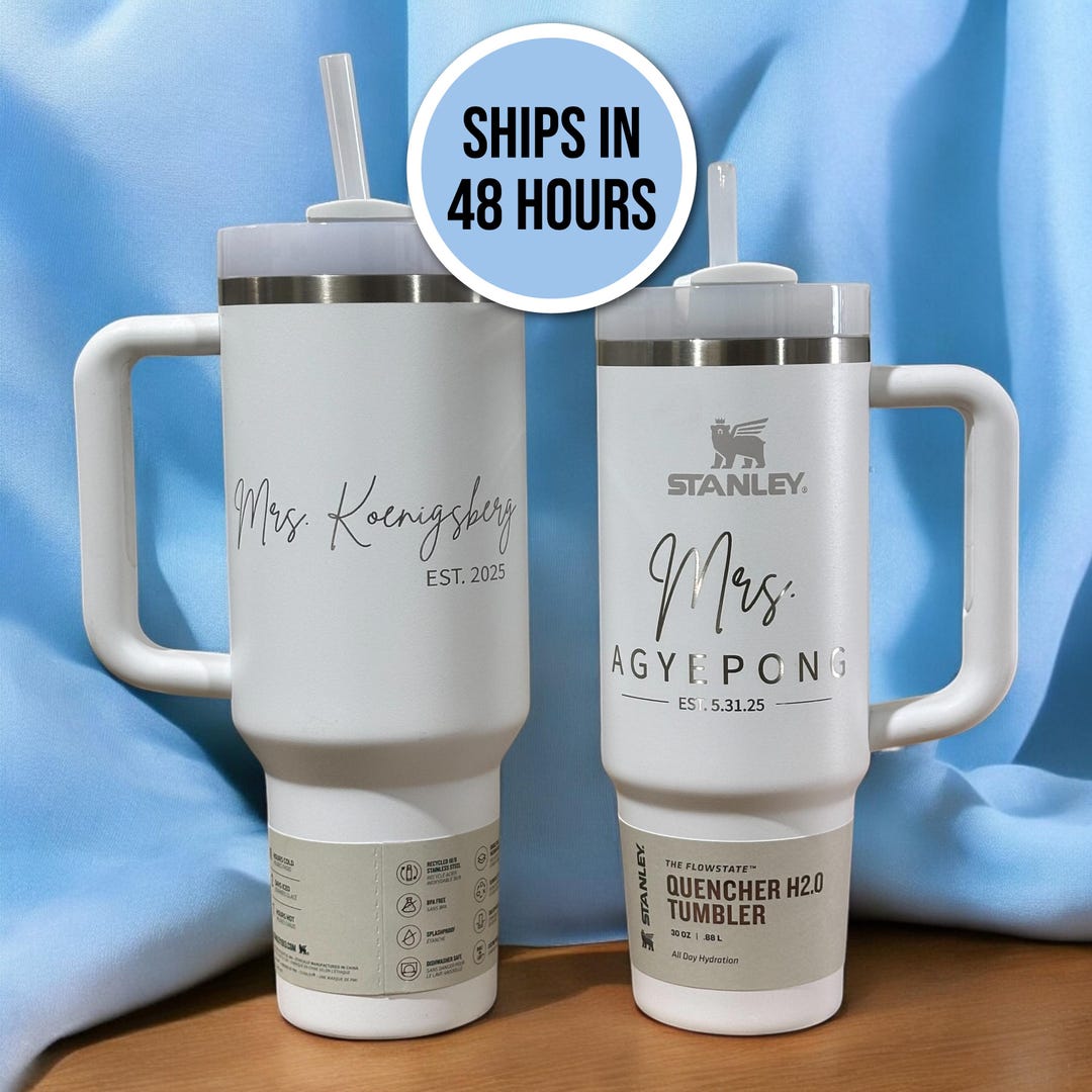 Custom Stanley Quencher Cup Wedding Gift, Personalized Wedding Tumbler ...