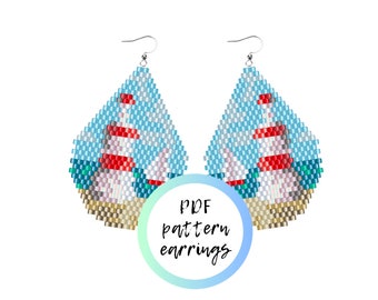 Lighthouse Brick Stitch Bead Pattern, Brick Stitch, Beading Pattern ...