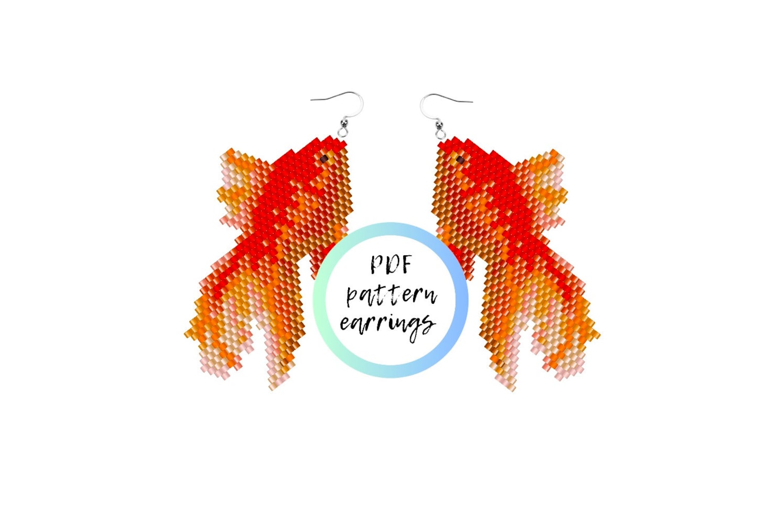 Gold Fish PDF Beaded Pattern Brick Stitch - Etsy