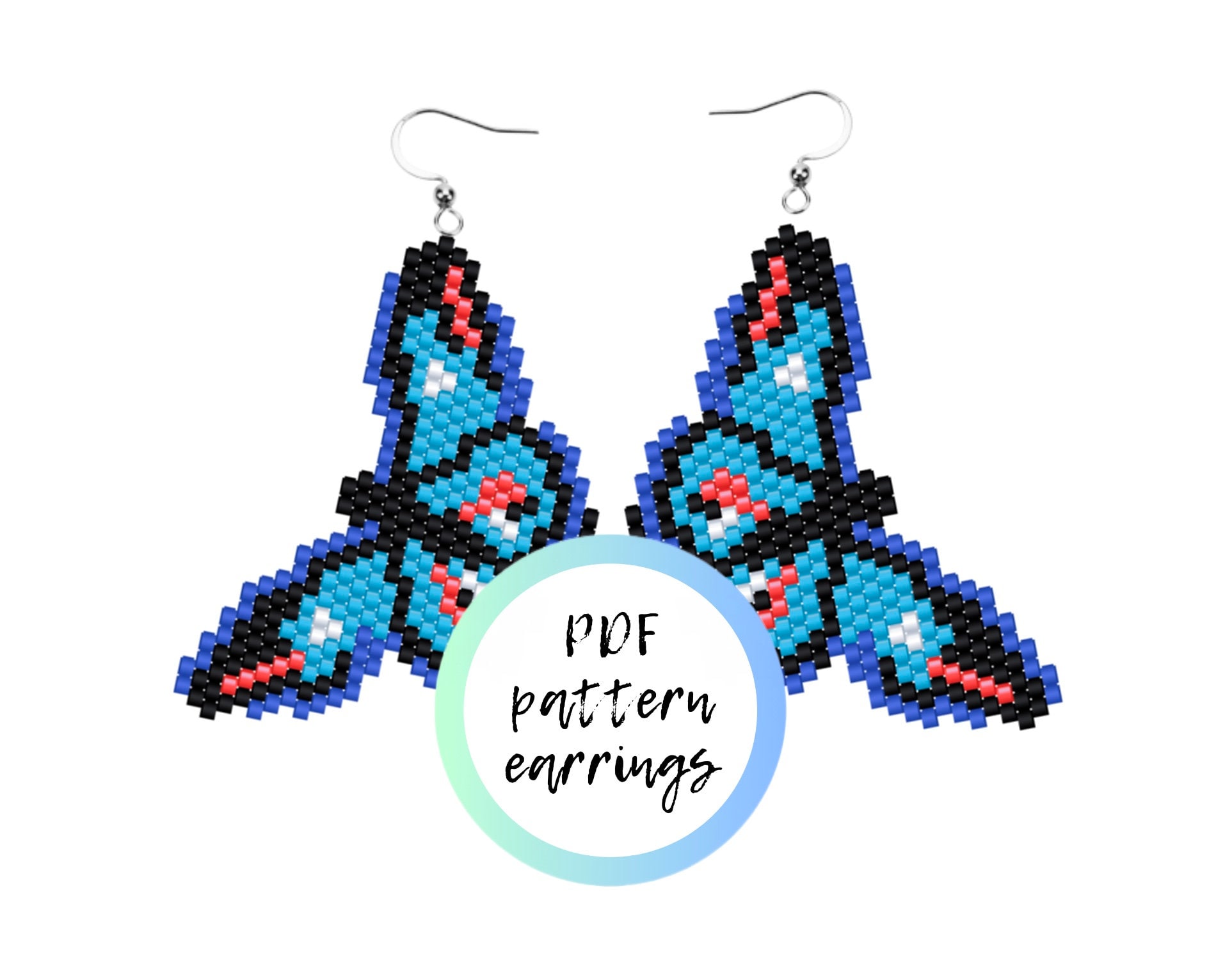 Butterfly Beaded Pattern PDF Brick Stitch - Etsy