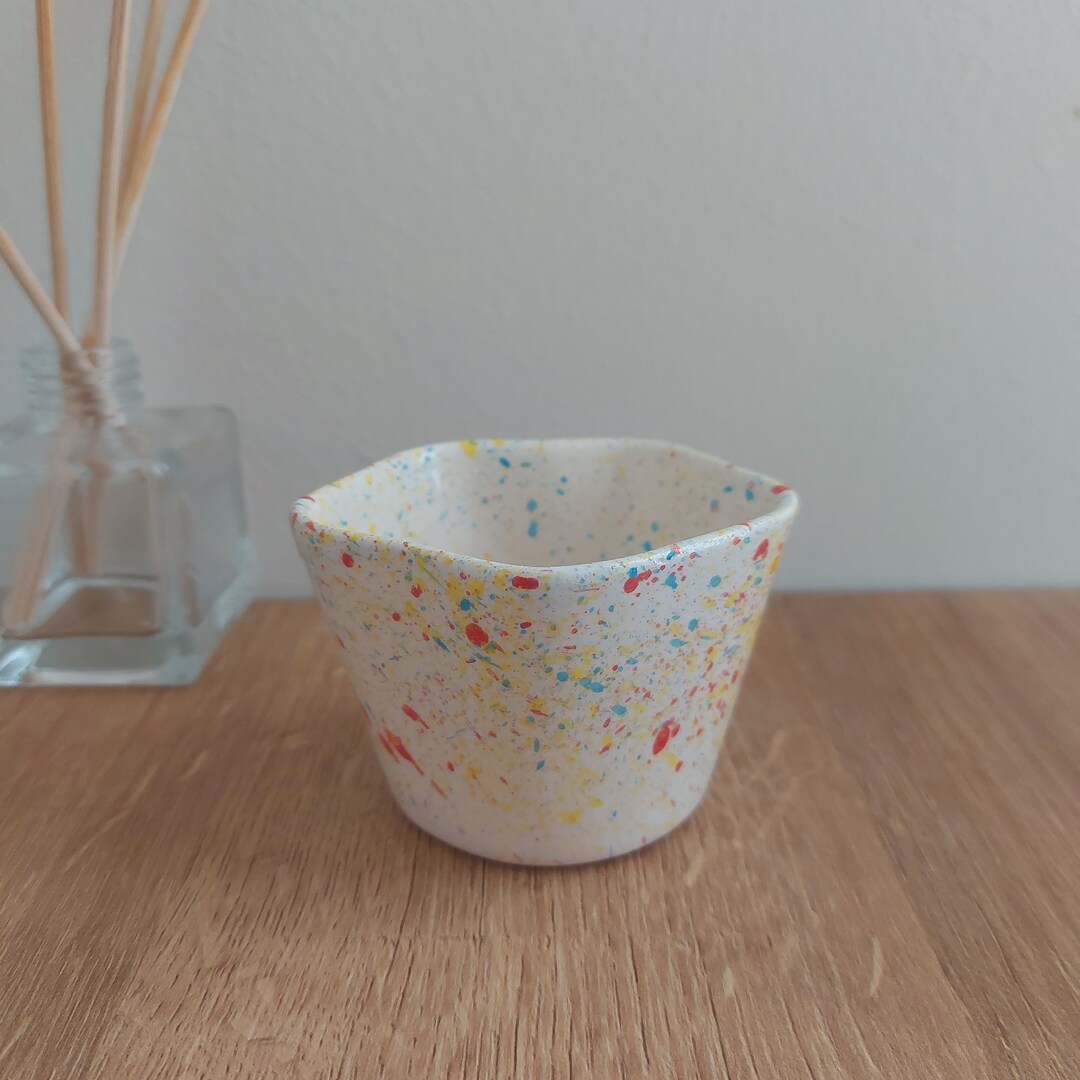 Splashed Pattern Ceramic Cup - Etsy