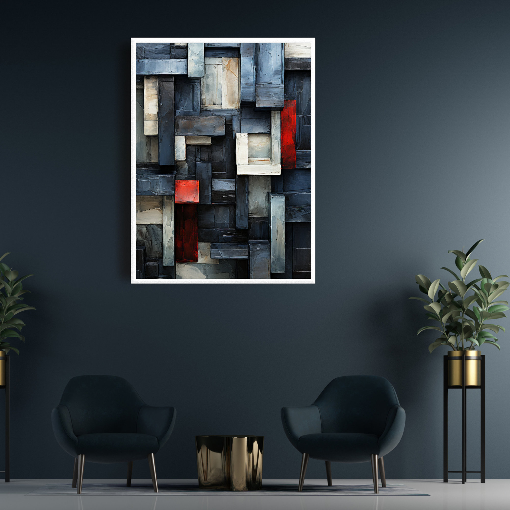 Printable Abstract Geometric Harmony Wall Art, Instant Download, 300DPI ...