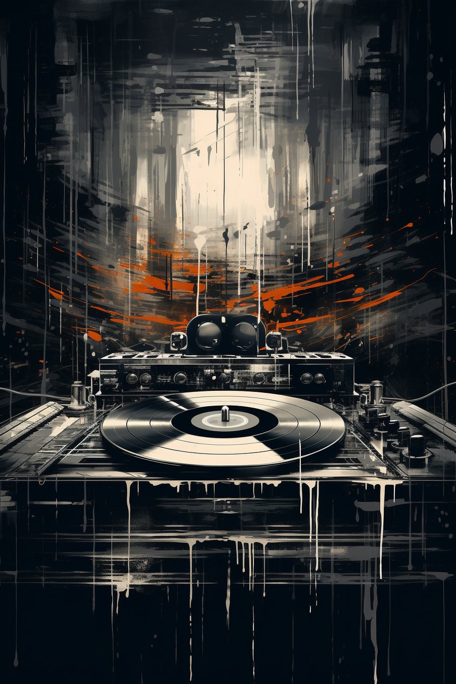 DJ Turntable Printable Wall Art, Instant Download, 300DPI - Etsy