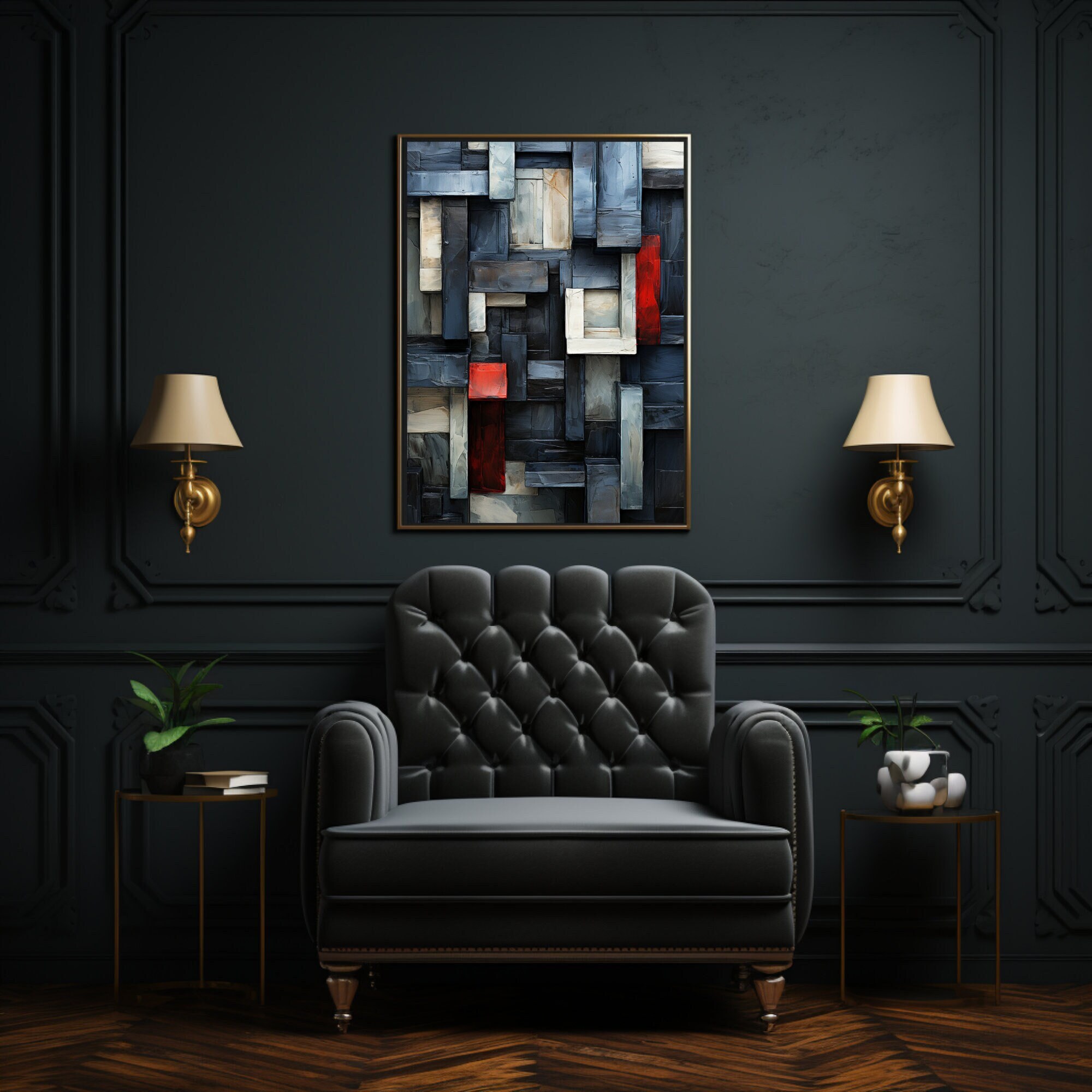 Printable Abstract Geometric Harmony Wall Art, Instant Download, 300DPI ...