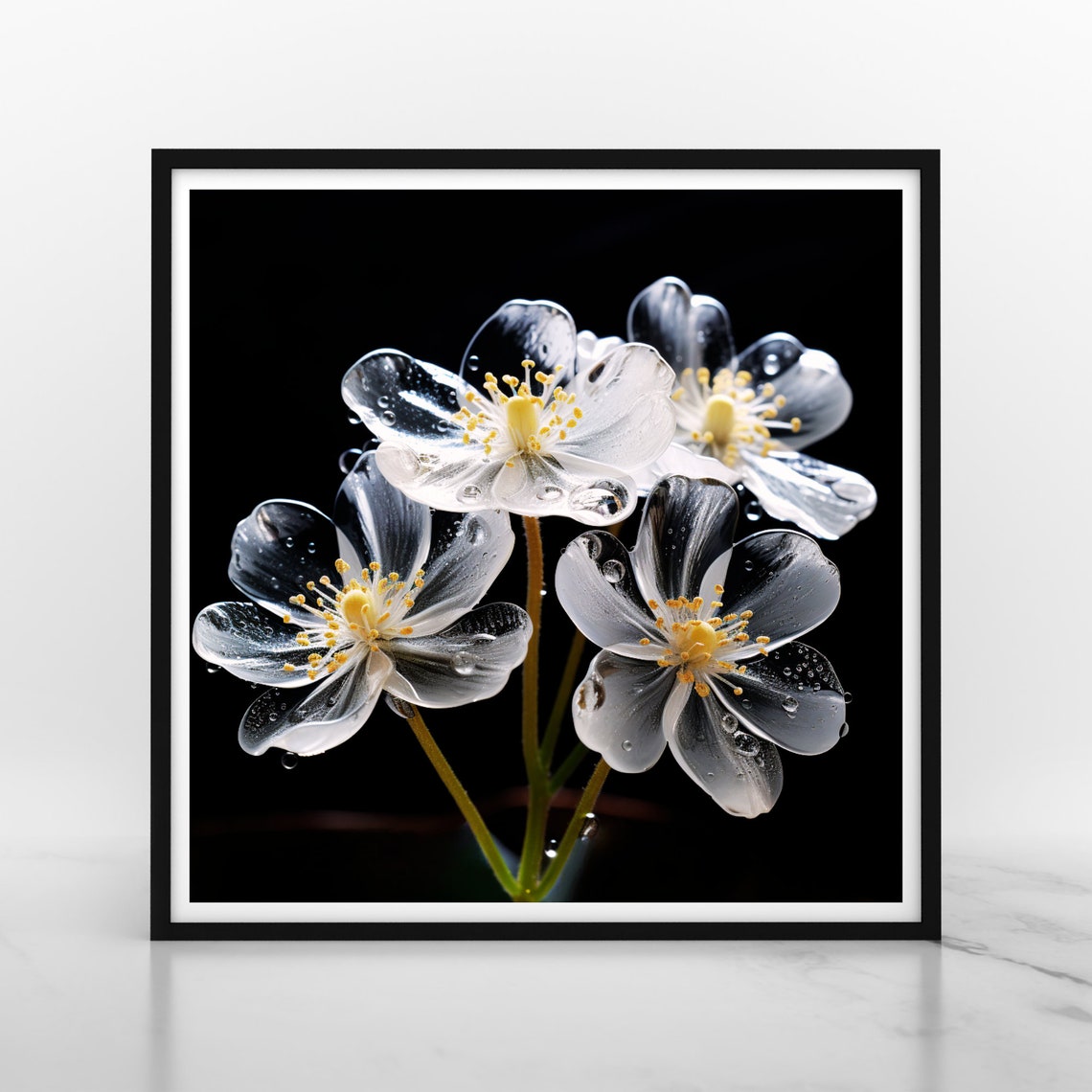Skeleton Flowers Printable Floral Wall Art, Diphylleia Grayi, Instant ...