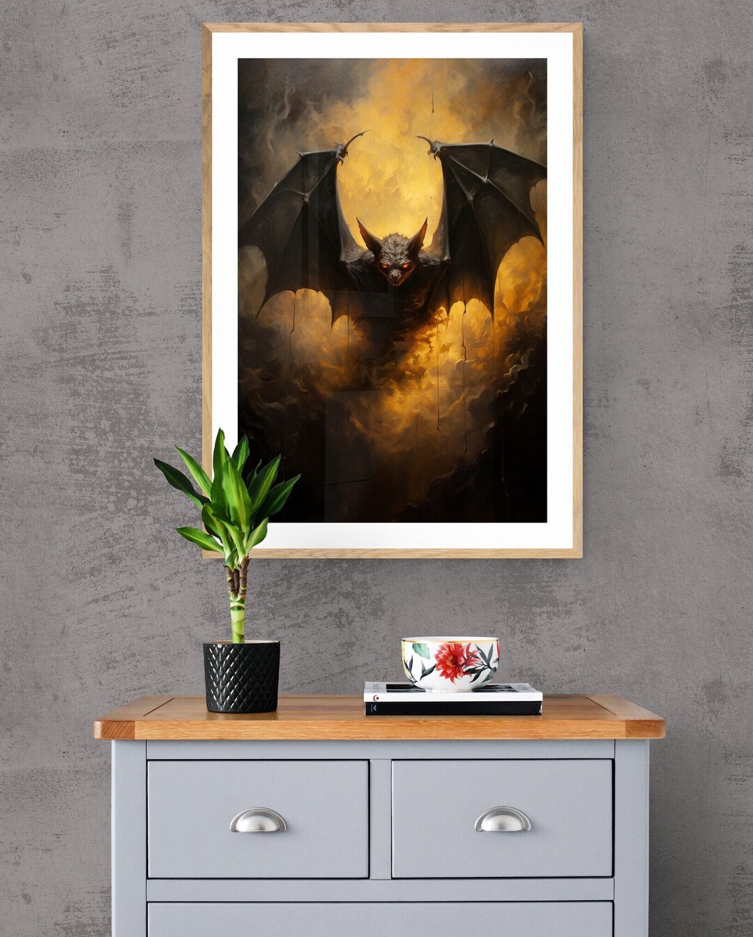 Gothic Bat Wall Art Digital Downloadable Art Print - Etsy