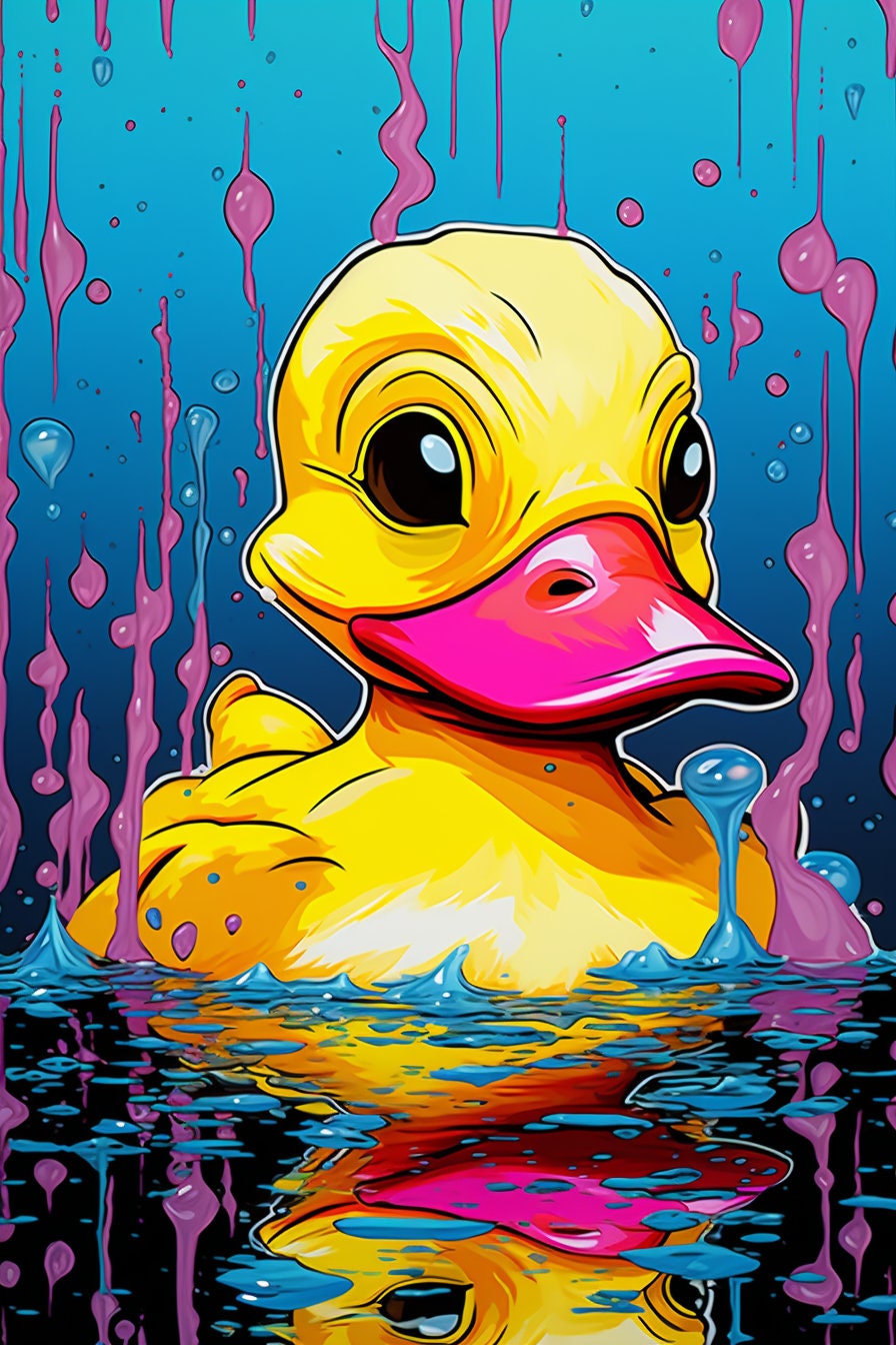 Rubber Duck Wall Art Pop Art Digital Downloadable Print - Etsy
