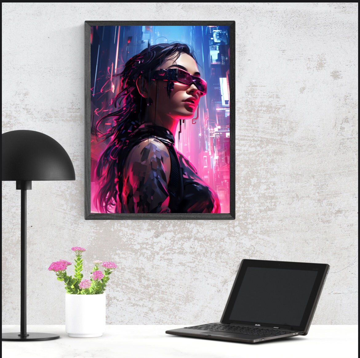 Cyberpunk Woman Wall Art Digital Downloadable Cyberpunk Print - Etsy
