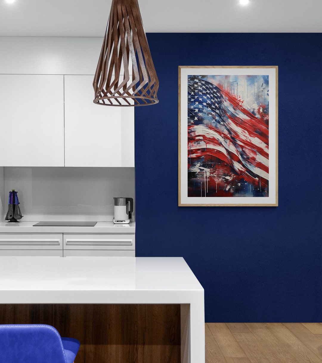 Abstract American Flag Art Digital Downloadable Print - Etsy