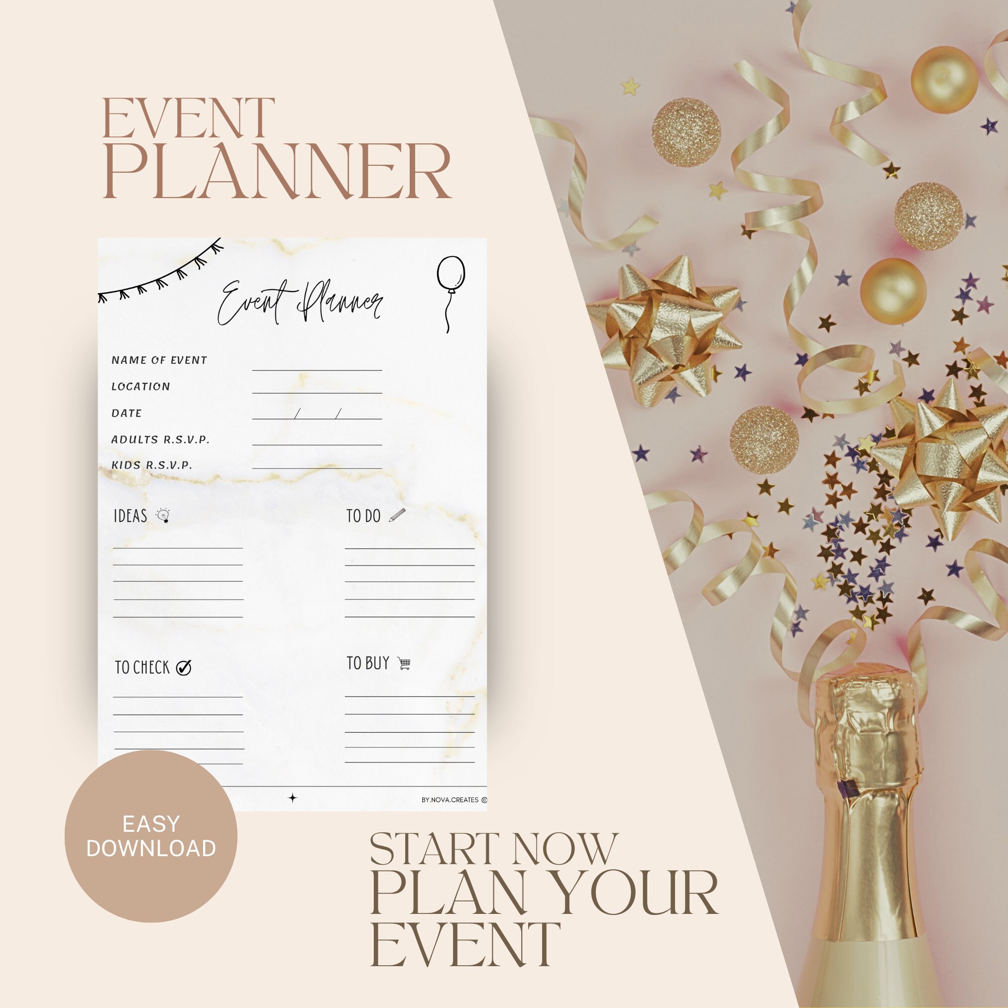 PRINTABLE EVENT Planner Suitable for Planning Your Holidays, Kids ...