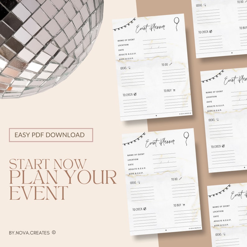 PRINTABLE EVENT Planner Suitable for Planning Your Holidays, Kids ...