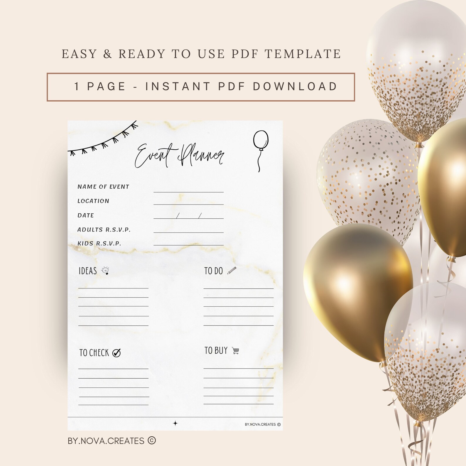 PRINTABLE EVENT Planner Suitable for Planning Your Holidays, Kids ...