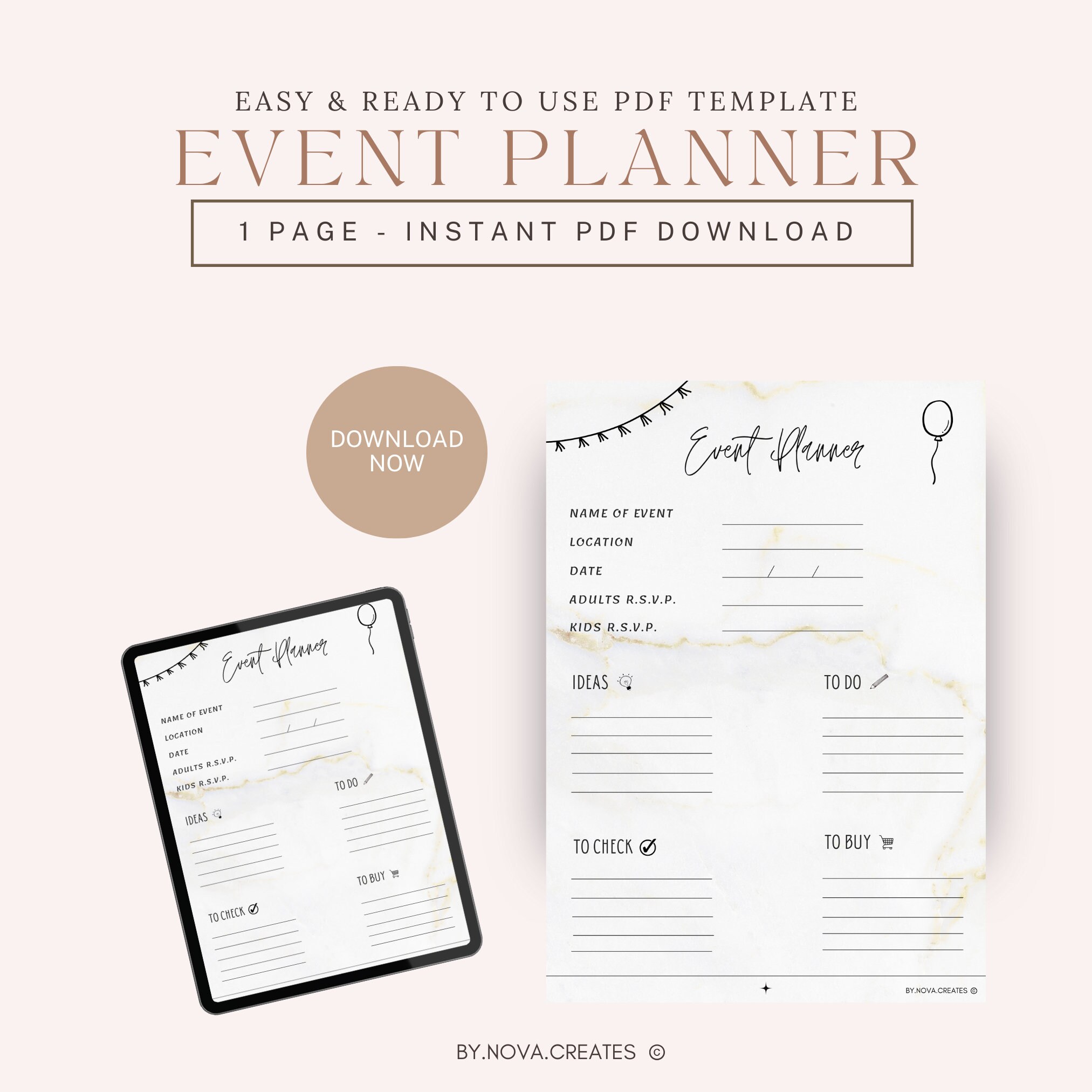 PRINTABLE EVENT Planner Suitable for Planning Your Holidays, Kids ...