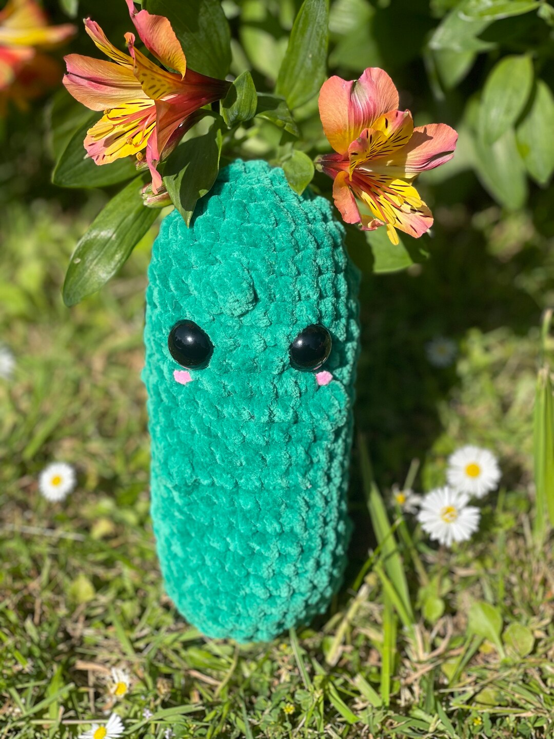 Emotional Support Pickle Plushie | Handmade Pickle Teddy | Stuffed Toy ...