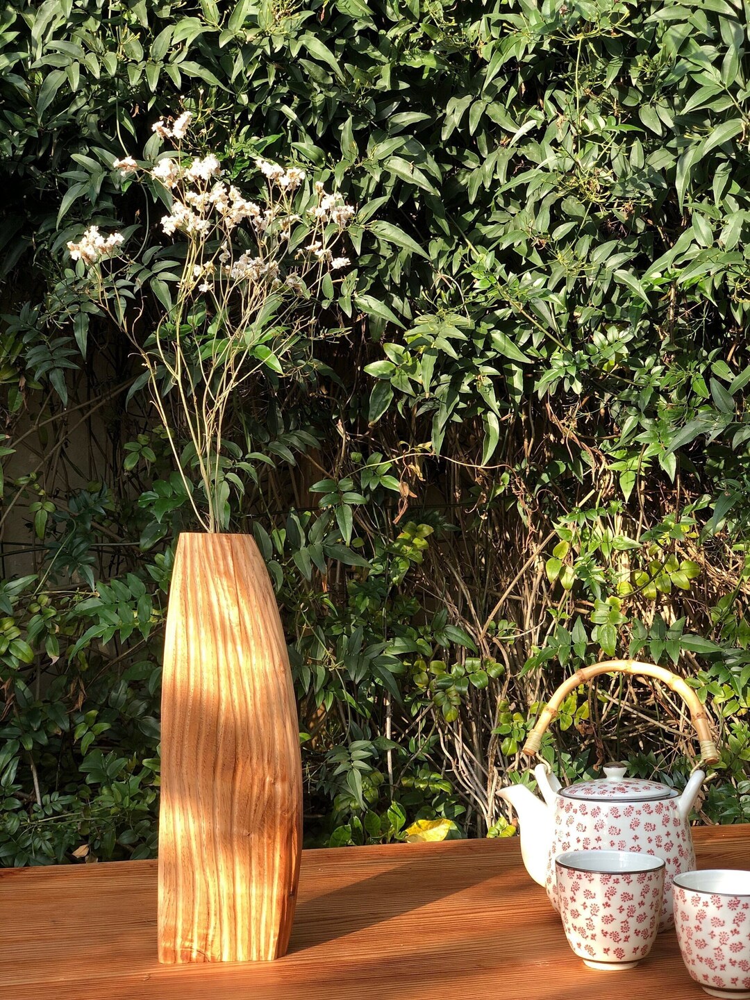 Vaso De Madeira De Castanheiro Para Plantas Secas - Etsy