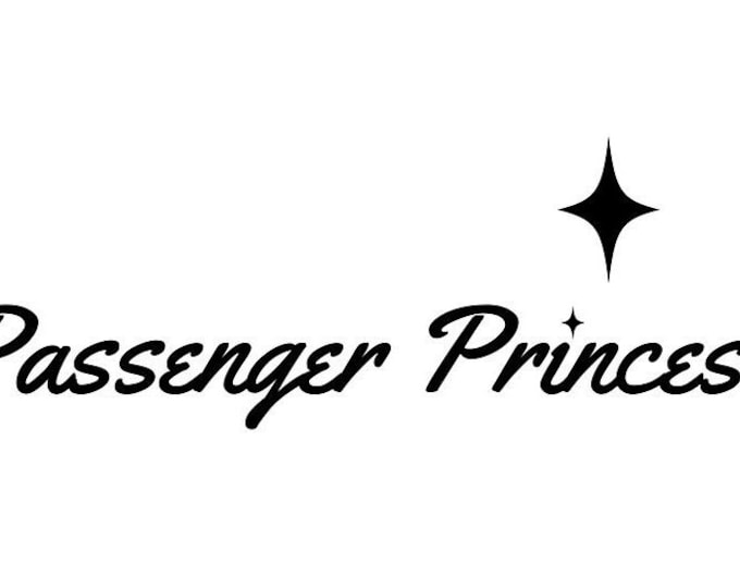 Passenger Princess Mirror Decal Car Sticker Gift for Her Girlfriend ...