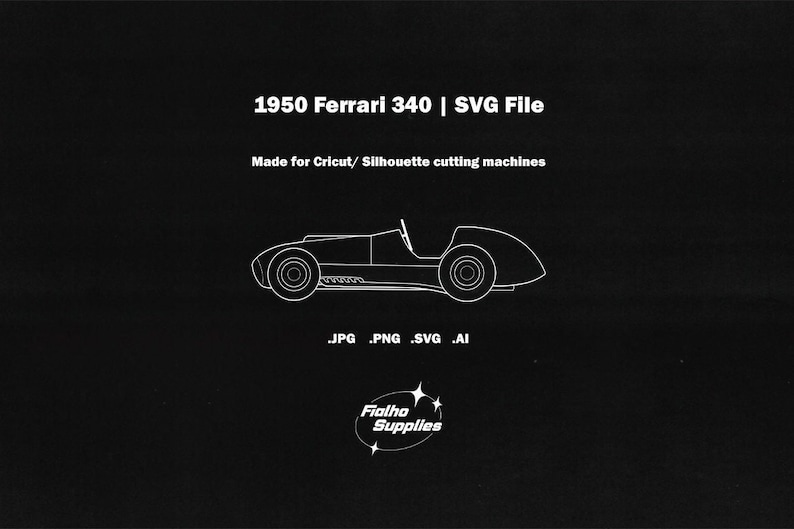 1950 Ferrari 340 | SVG - Etsy