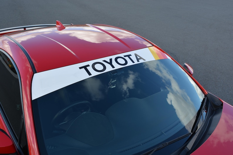 Toyota Vintage Style Windshield Banner | Universal Fit (160 Cm Length ...