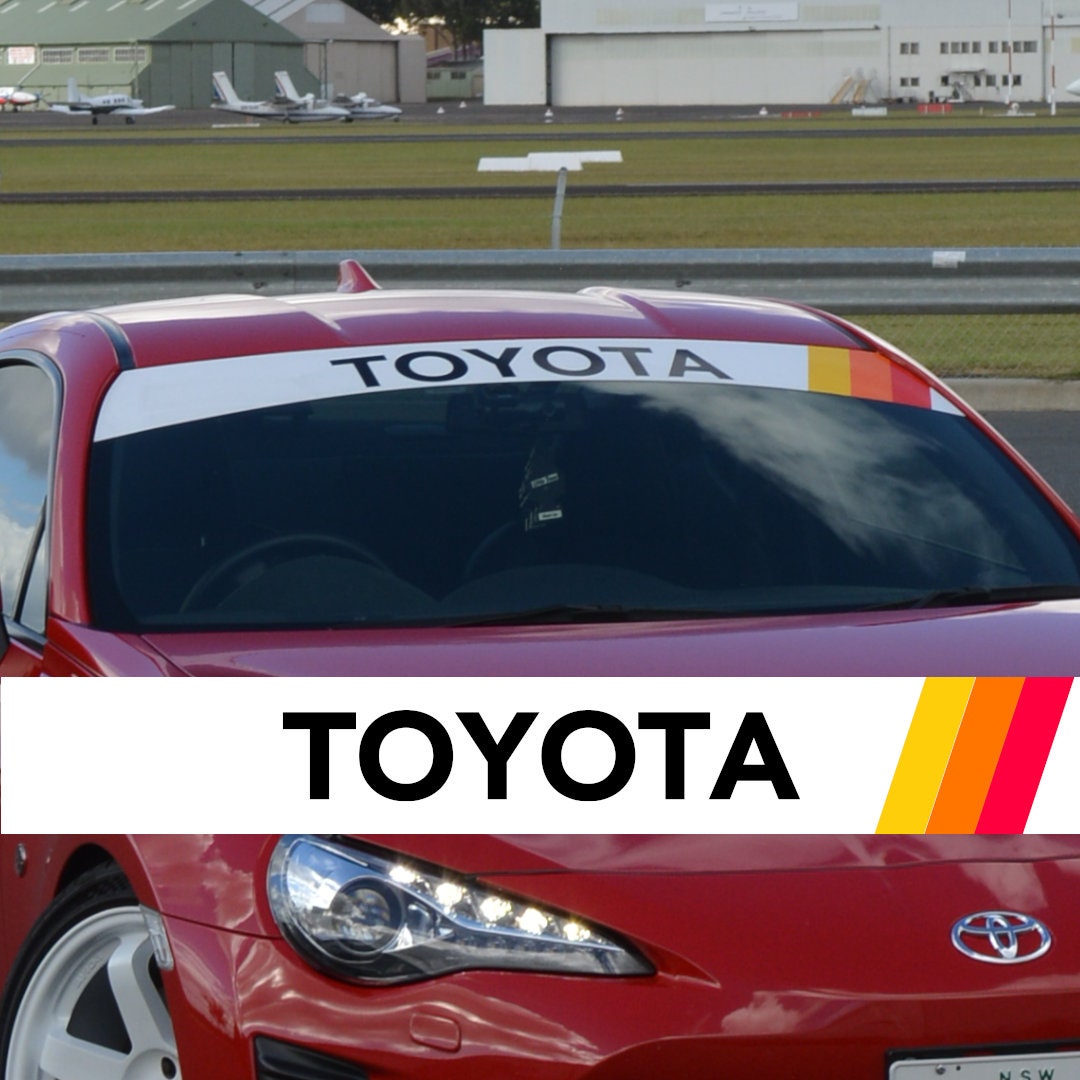 Toyota Vintage Style Windshield Banner | Universal Fit (160 Cm Length ...