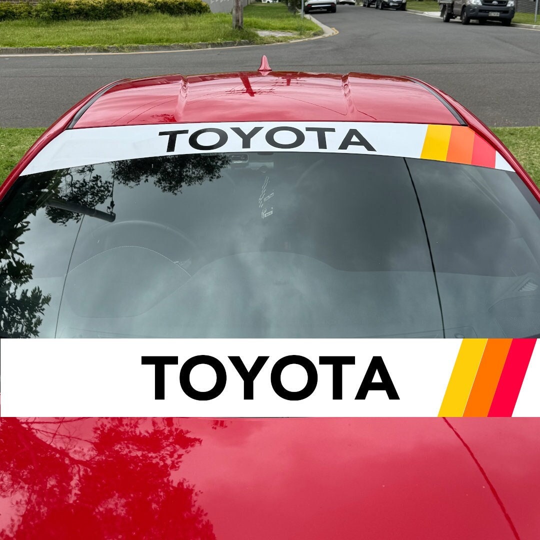 Toyota Vintage Style Windshield Banner | Universal Fit (160 Cm Length ...