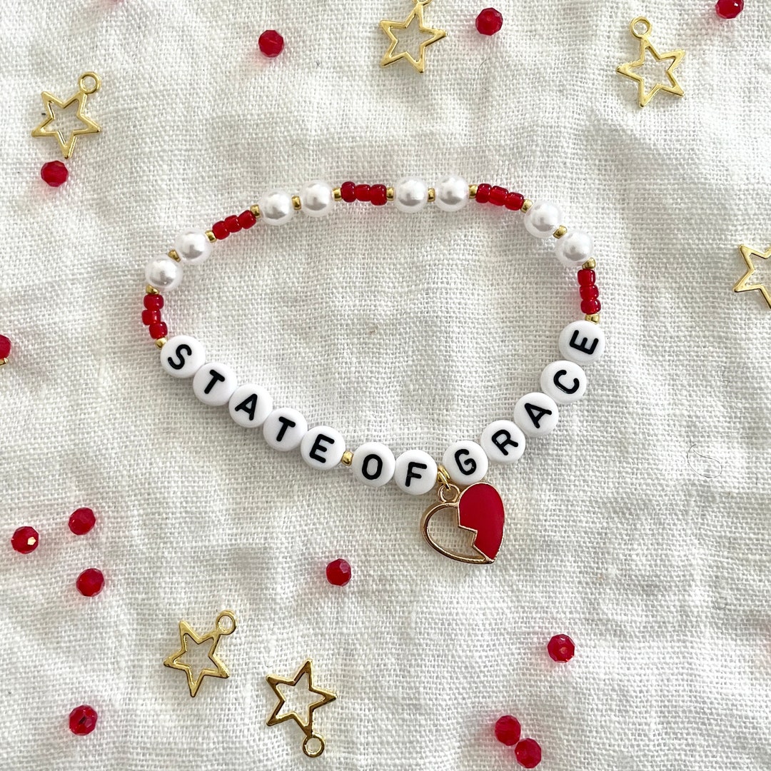 State of Grace Taylor Swift Eras Tour Red Swiftie Seed Bead Friendship ...