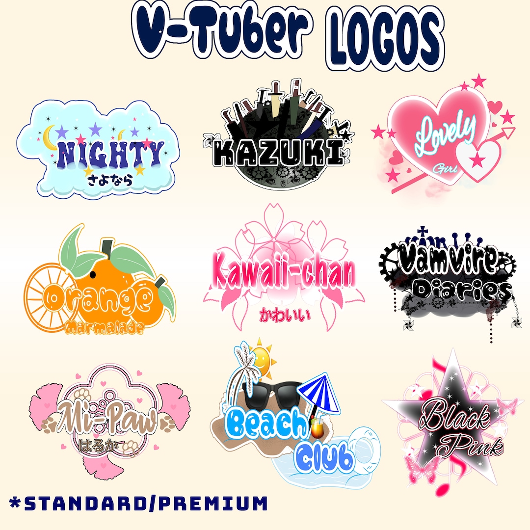 Custom Vtuber Logo Premium Package - Etsy