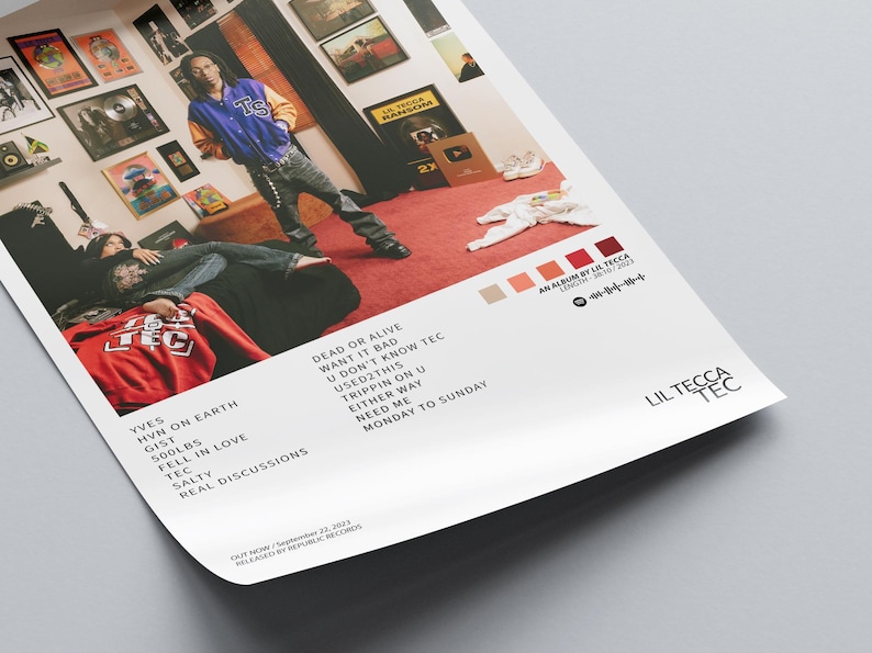 Lil Tecca - TEC Album Cover Digital Poster | Album Cover Posters ...