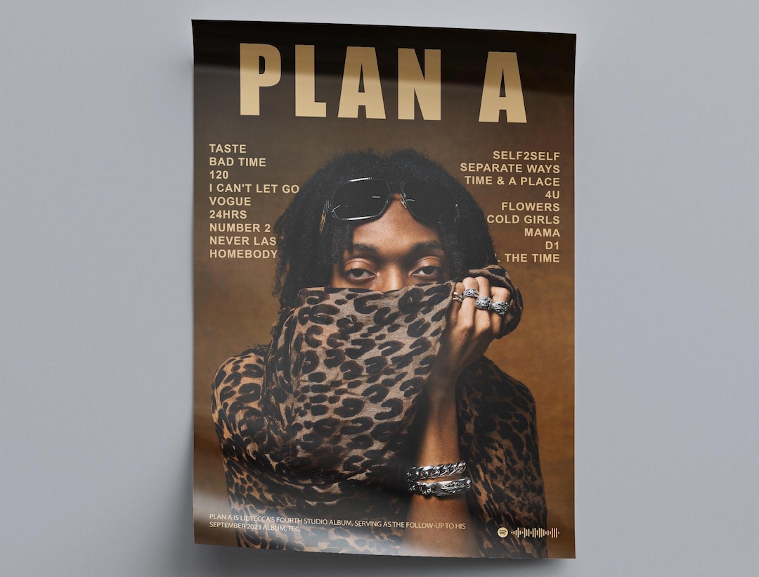 Lil Tecca - Plan A Album Cover Digital Poster | Premium Album Poster ...